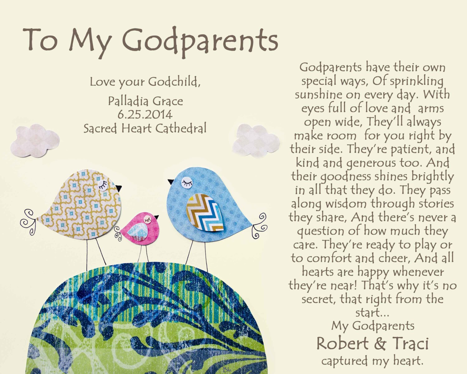 Godparents Gift - Personalized Gift for Godmother and Godfather, Gift ...