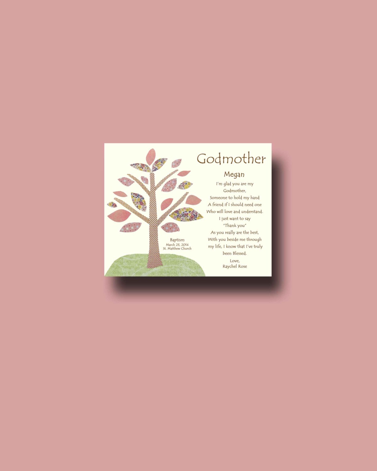 Godmother Gift Godparent Gift Personalized Gift for - Etsy