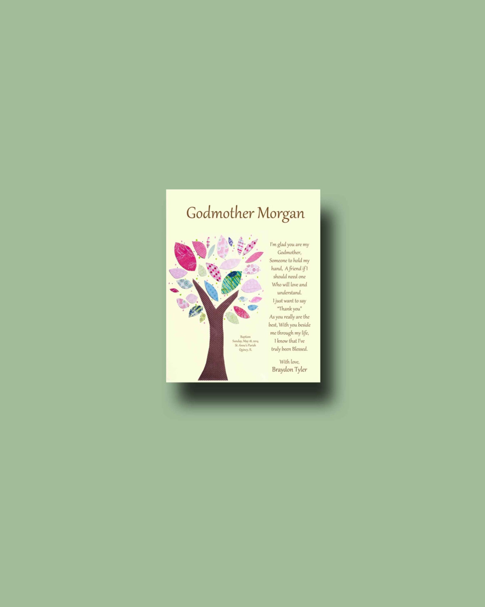 Godmother Gift Godparent Gift Personalized Gift for - Etsy