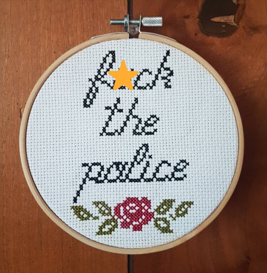 Cross Stitch F**k The Police Mature Cross Stitch Pattern Kits & How To ...