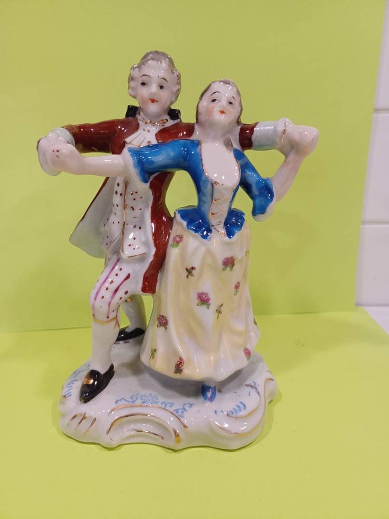 Vintage Dancing Colonial Couple Figurine - Etsy
