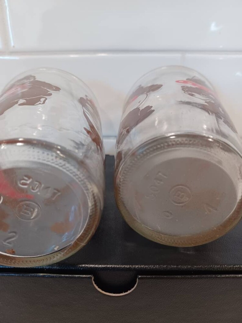 Set of Two Vintage Penn Maid Brown Bear Jelly Glasses - Etsy