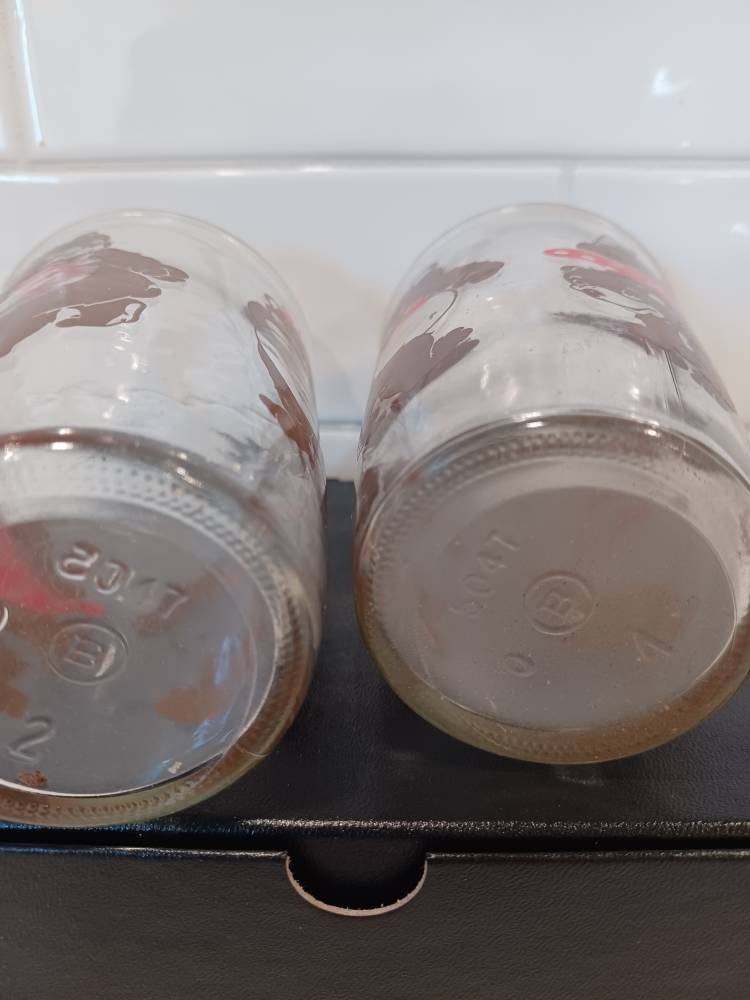 Set of Two Vintage Penn Maid Brown Bear Jelly Glasses - Etsy