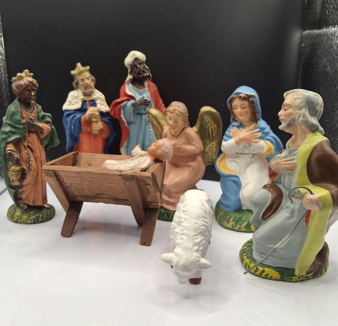 Mid Century Modern 9 Piece Nativity Set, Japan and Italy - Etsy