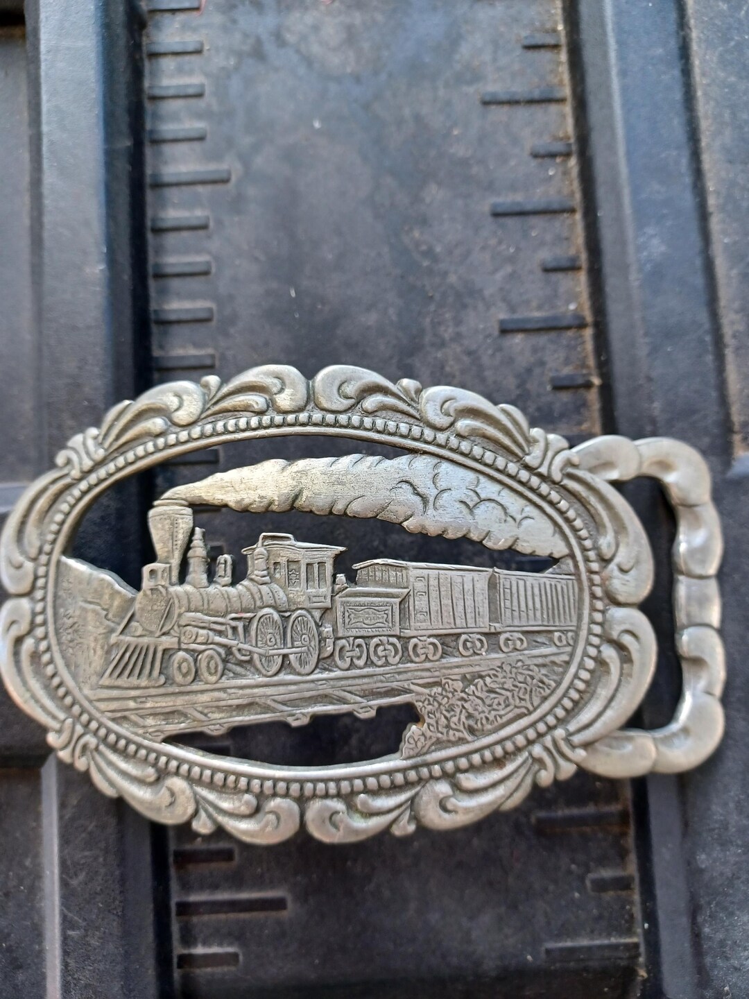 Vintage Western Style Steam Engine Belt Signed - Etsy