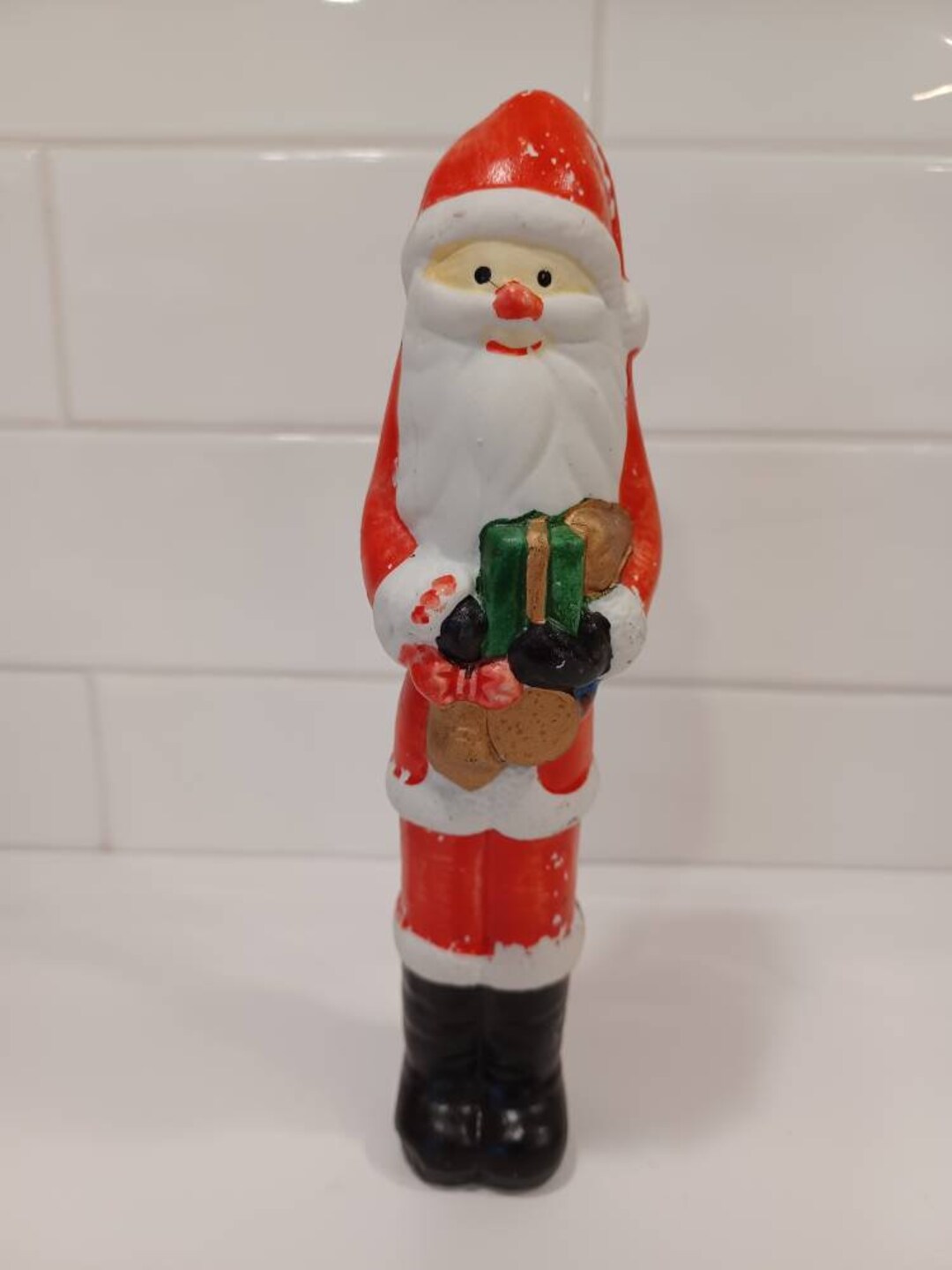 Vintage Santa Figurine Chalk Paint - Etsy