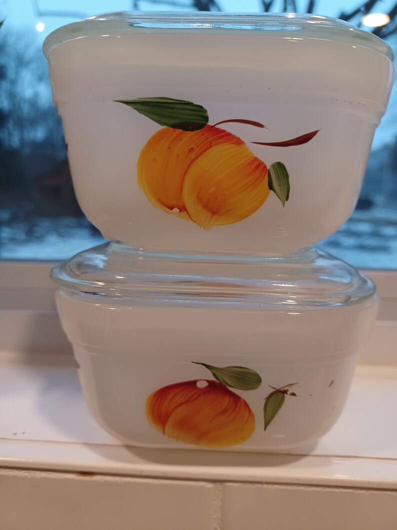 Vintage Fire King Anchor Hocking Fruit Refrigerator Dishes - Etsy