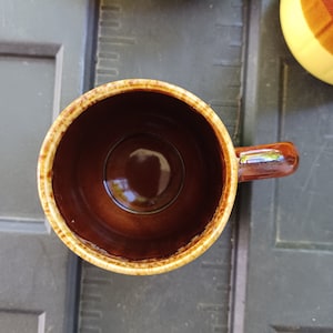 Vintage Drip Glaze Pottery Yellow Mugs From Taiwan Etsy