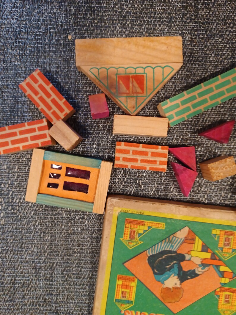 Vintage Japan Building Blocks, Miniature - Etsy