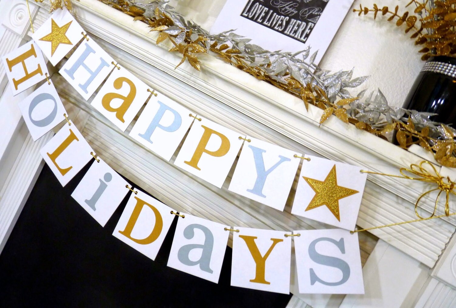 Happy Holidays Sign - Christmas Banner - Merry Christmas Banner - Photo ...