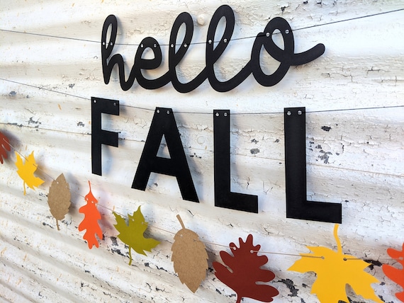 HELLO FALL Banner Fall Decorations Banner Thanksgiving | Etsy