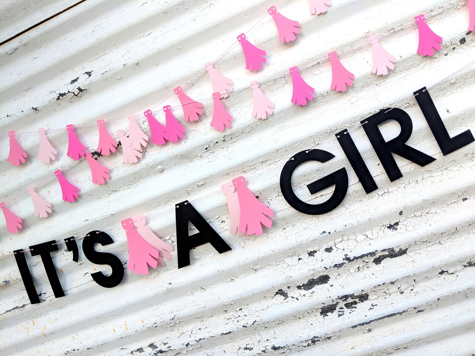 ITS A GIRL Banner Baby Shower Banner Its a Girl Sign - Etsy