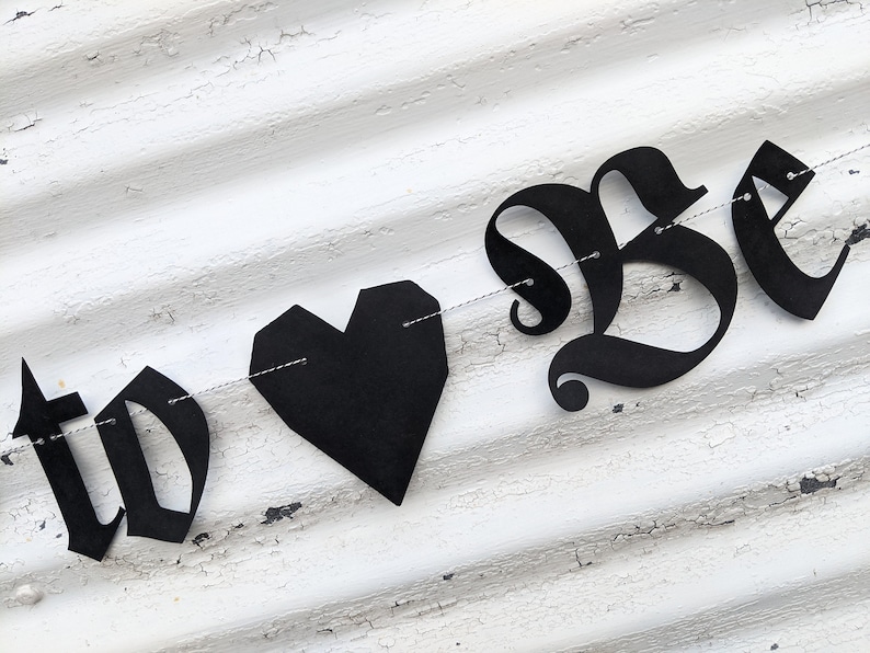 Bride to Be Banner Gothic Letters Emo Banner Sign Old | Etsy