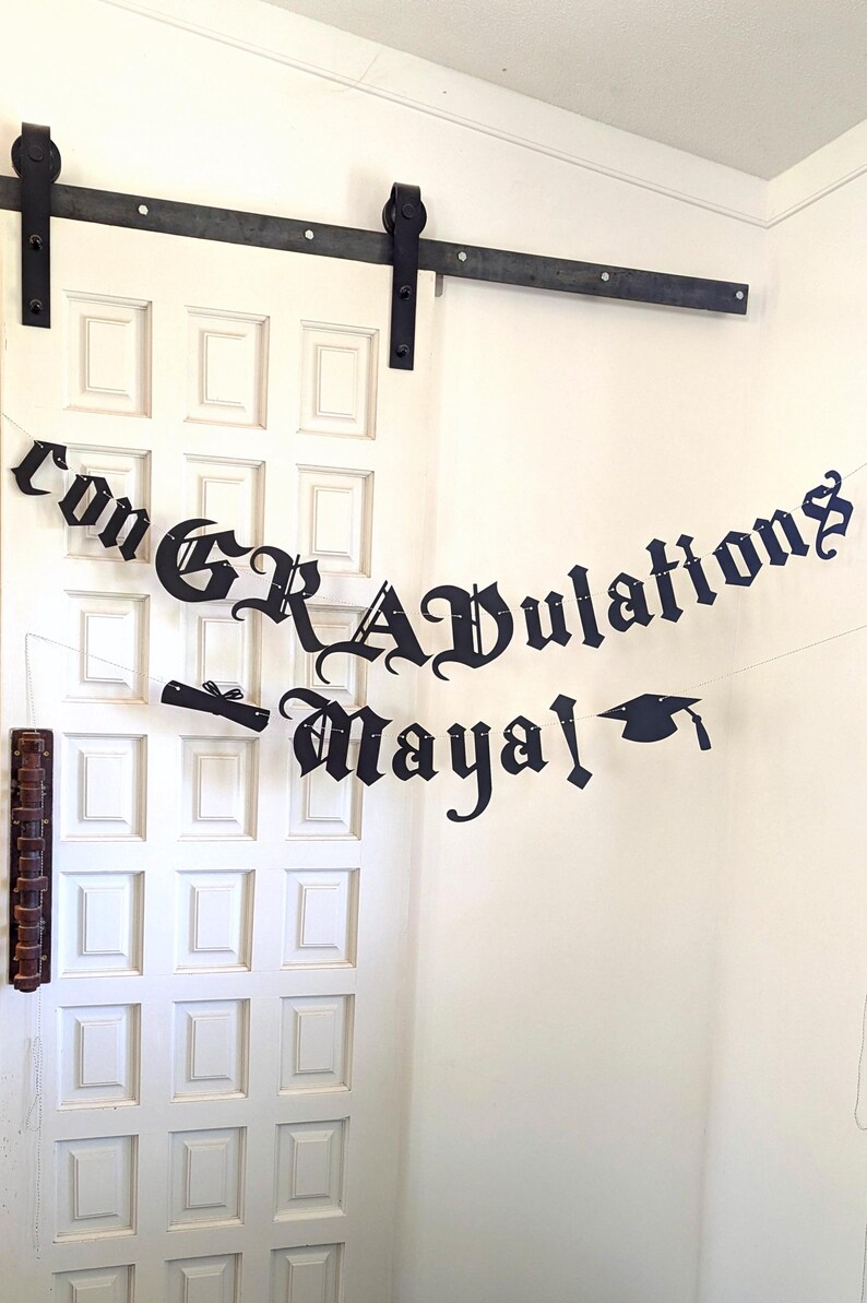 Congradulations + Name Party Banner / 2026 Graduation / Emo Goth ...