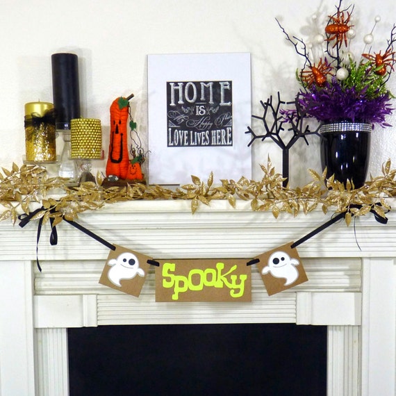 Fall Decorations Happy Halloween Banner Halloween Decoration | Etsy
