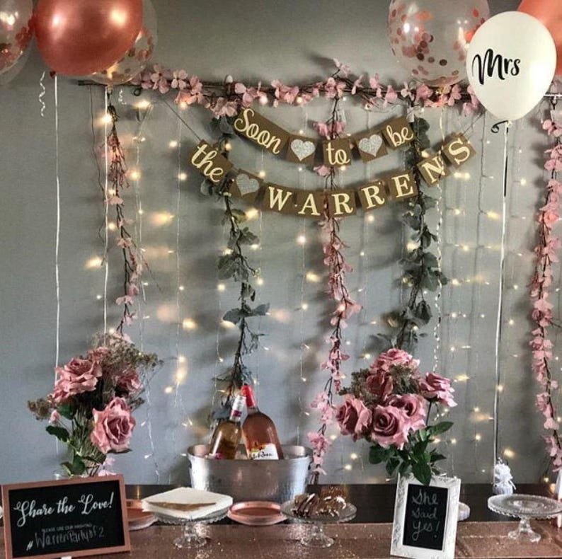 Bridal Shower Banner - Engagement Banner - Bride to Be - Soon to Be ...