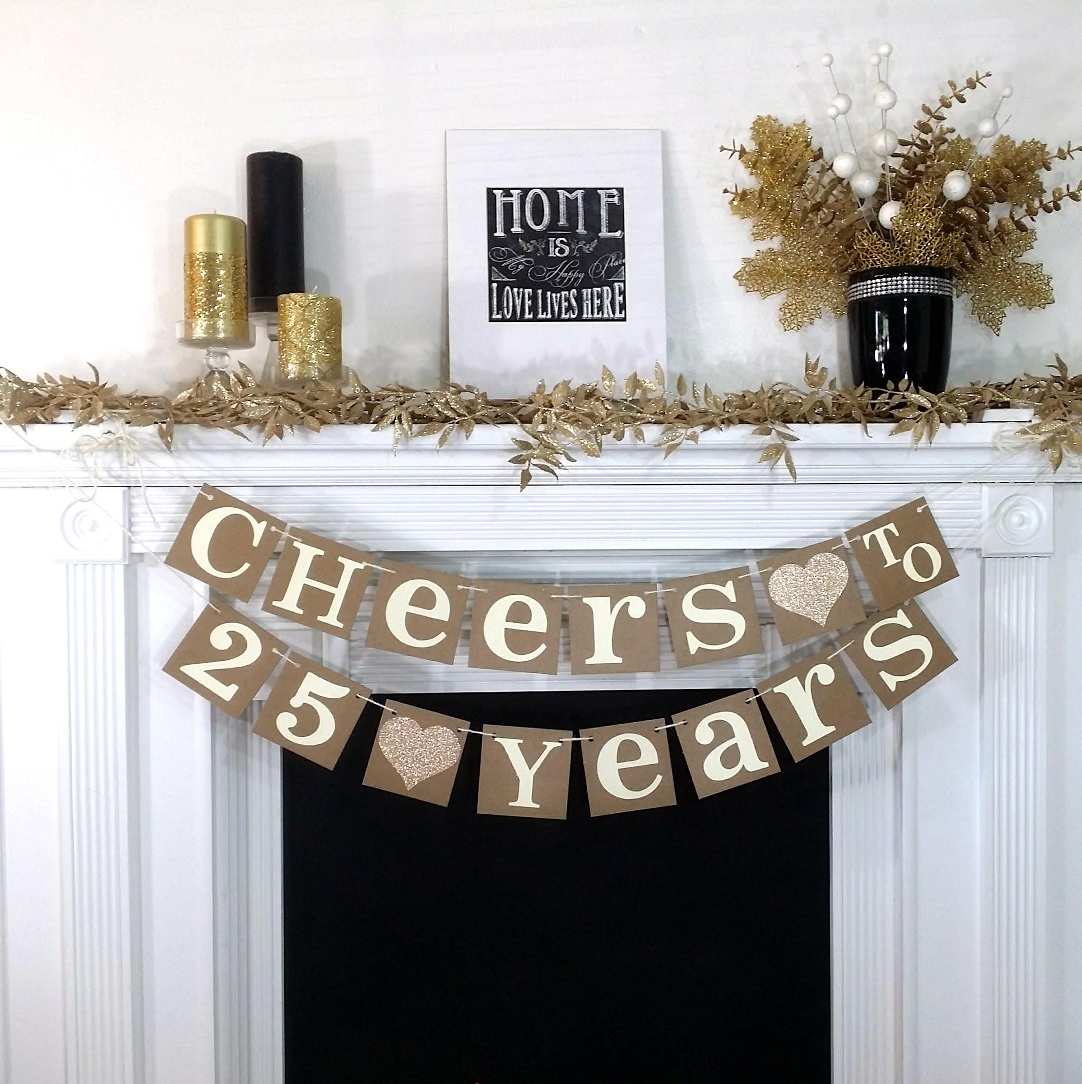 Cheers Birthday Banner / Happy Birthday / 20, 25, 30, 35, 40, 45, 50 ...