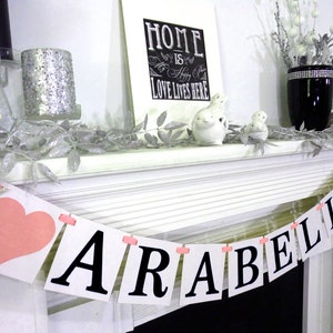 Custom Name Banner / Baby Shower Decoration / Kids Room Decor / Child's ...