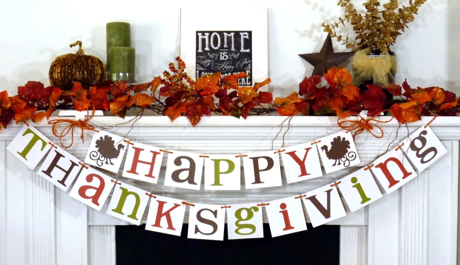 Thanksgiving Decorations Banner Happy Thanksgiving Sign - Etsy