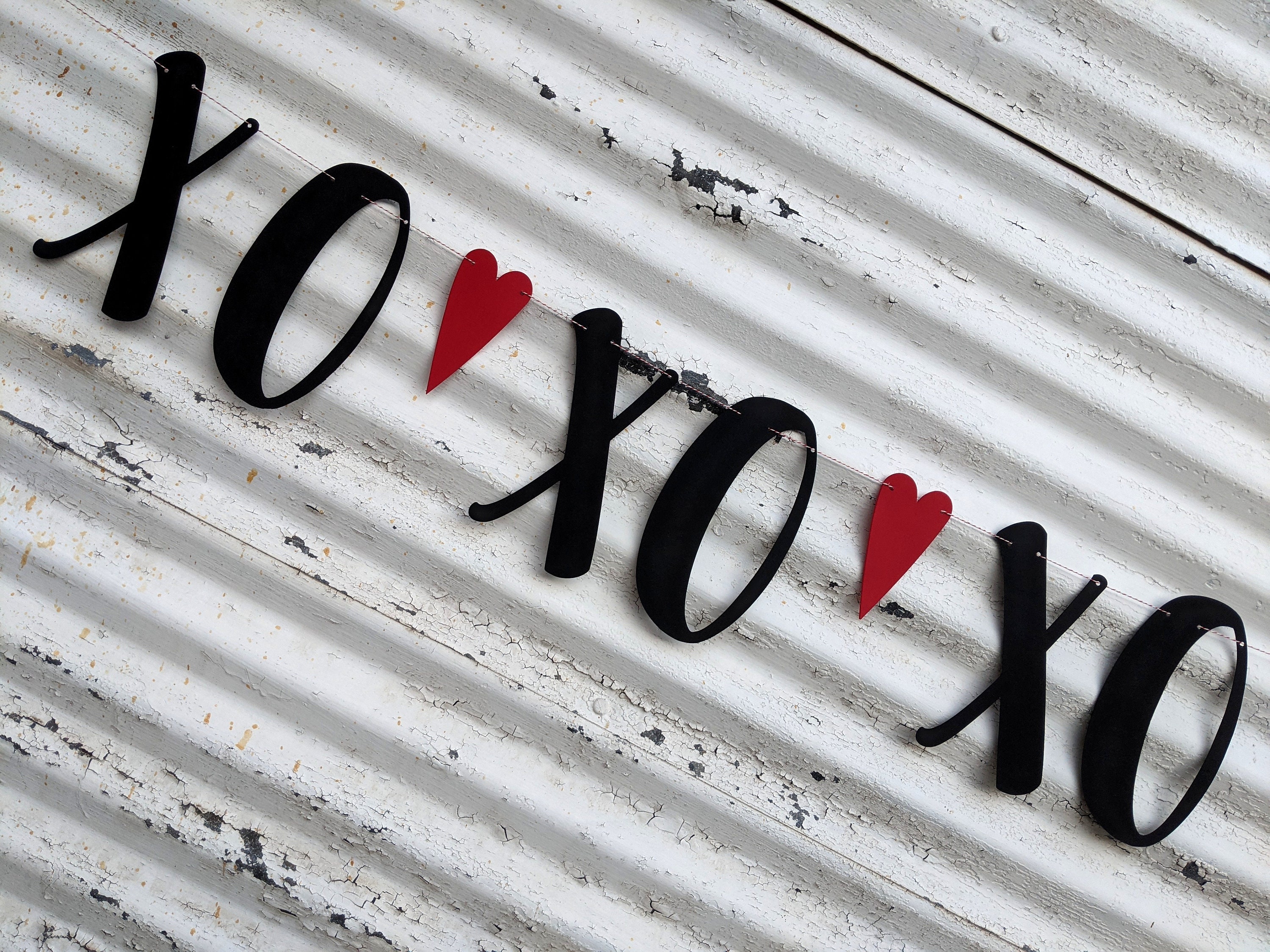 Valentine's Decor Banner ∙ XO XO XO Banner ∙ Valentine Banner ∙ ...