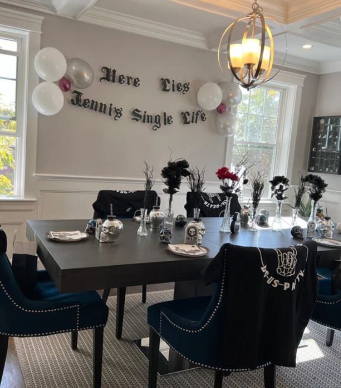 Custom Here Lies Single Life Banner Goth Bridal Shower - Etsy