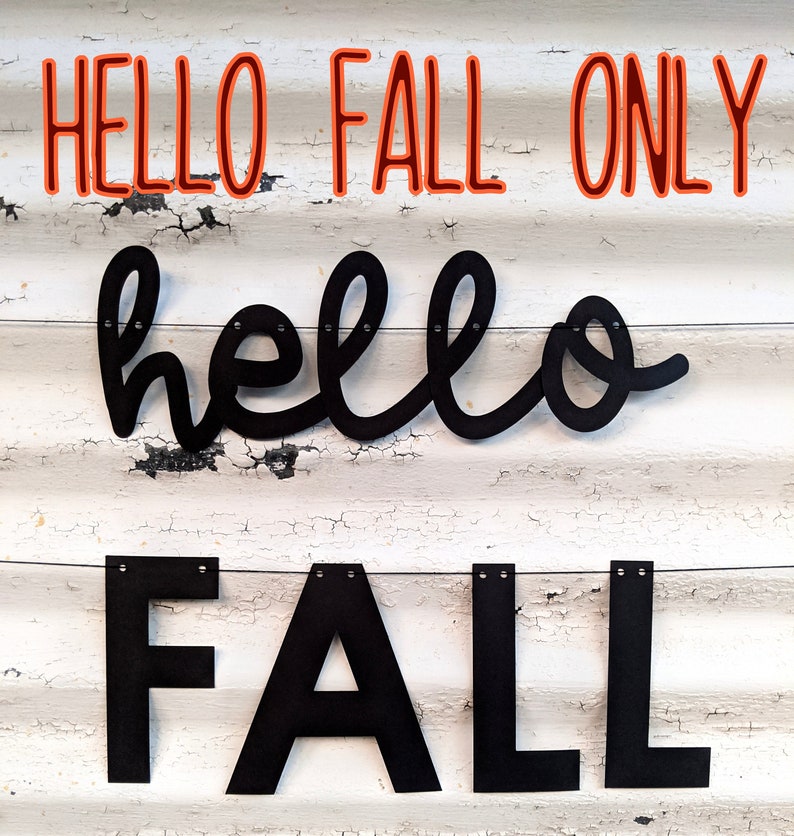 HELLO FALL Banner Fall Decorations Banner Thanksgiving - Etsy