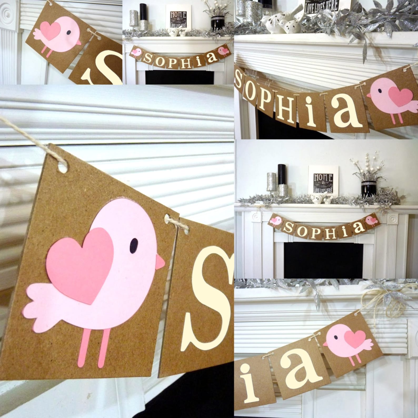 Baby Custom Name Banner / Baby Shower / Nursery Sign / - Etsy