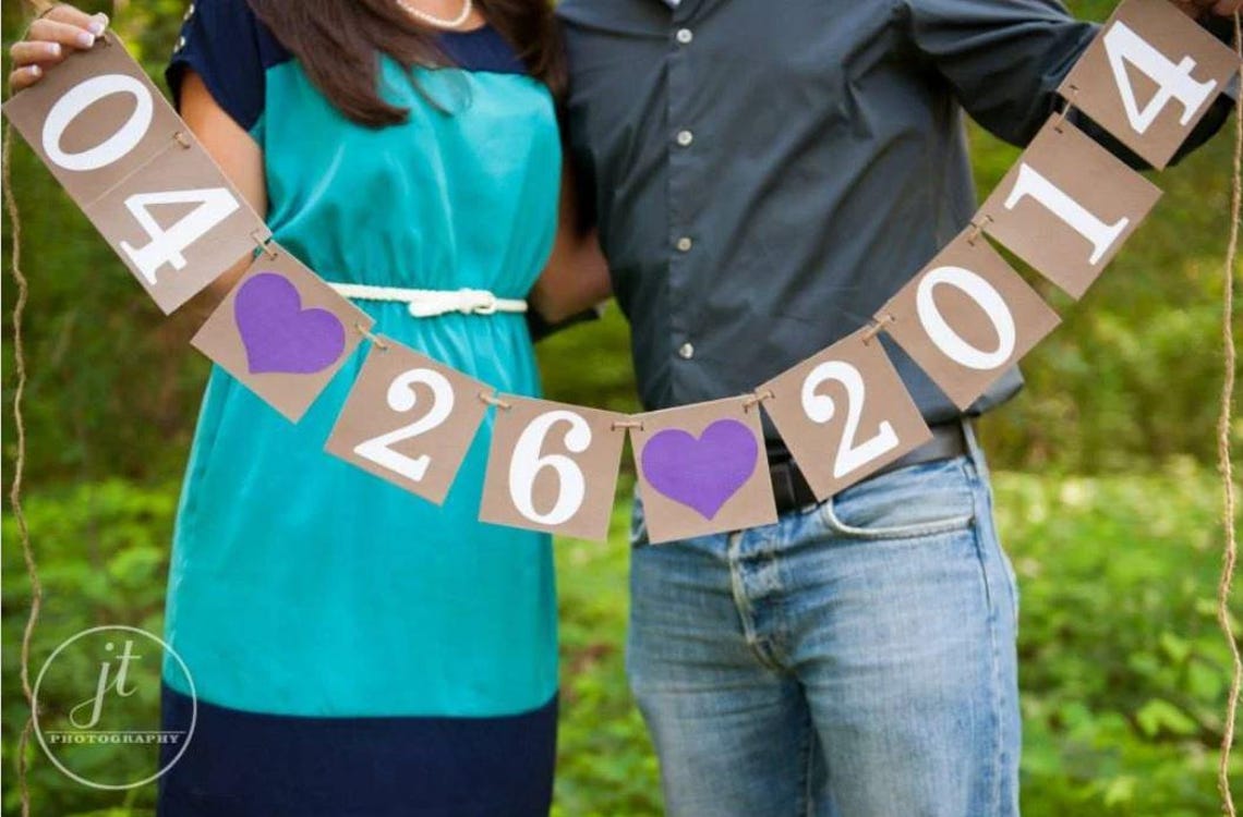 Save the Date Banner / Wedding Garland / Save the Date Props / Diy ...
