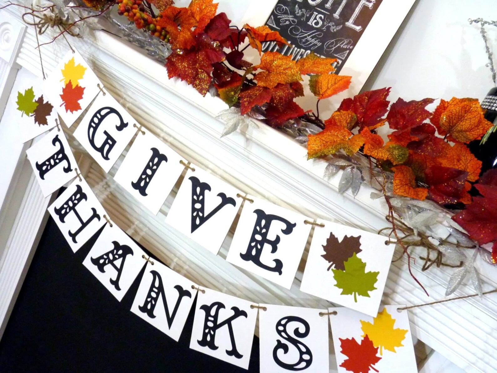 Thanksgiving Decorations Banner Give Thanks Banner - Etsy