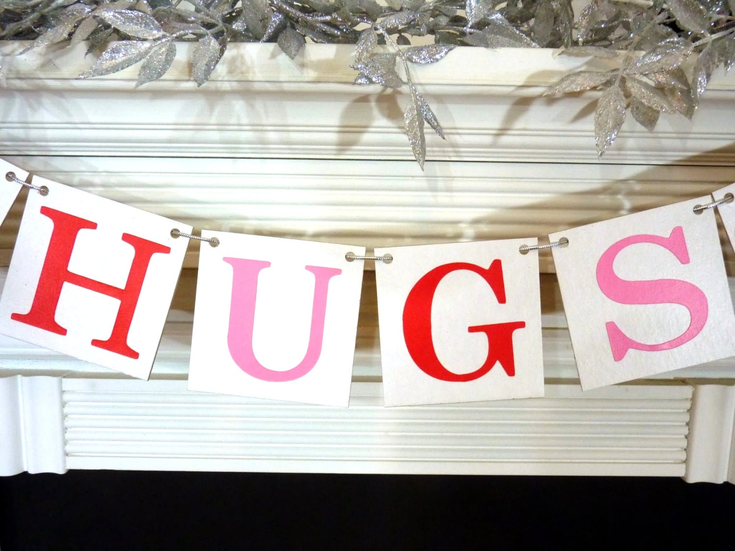 Valentine's Decoration Banner / HUGS / Valentine Banner / | Etsy