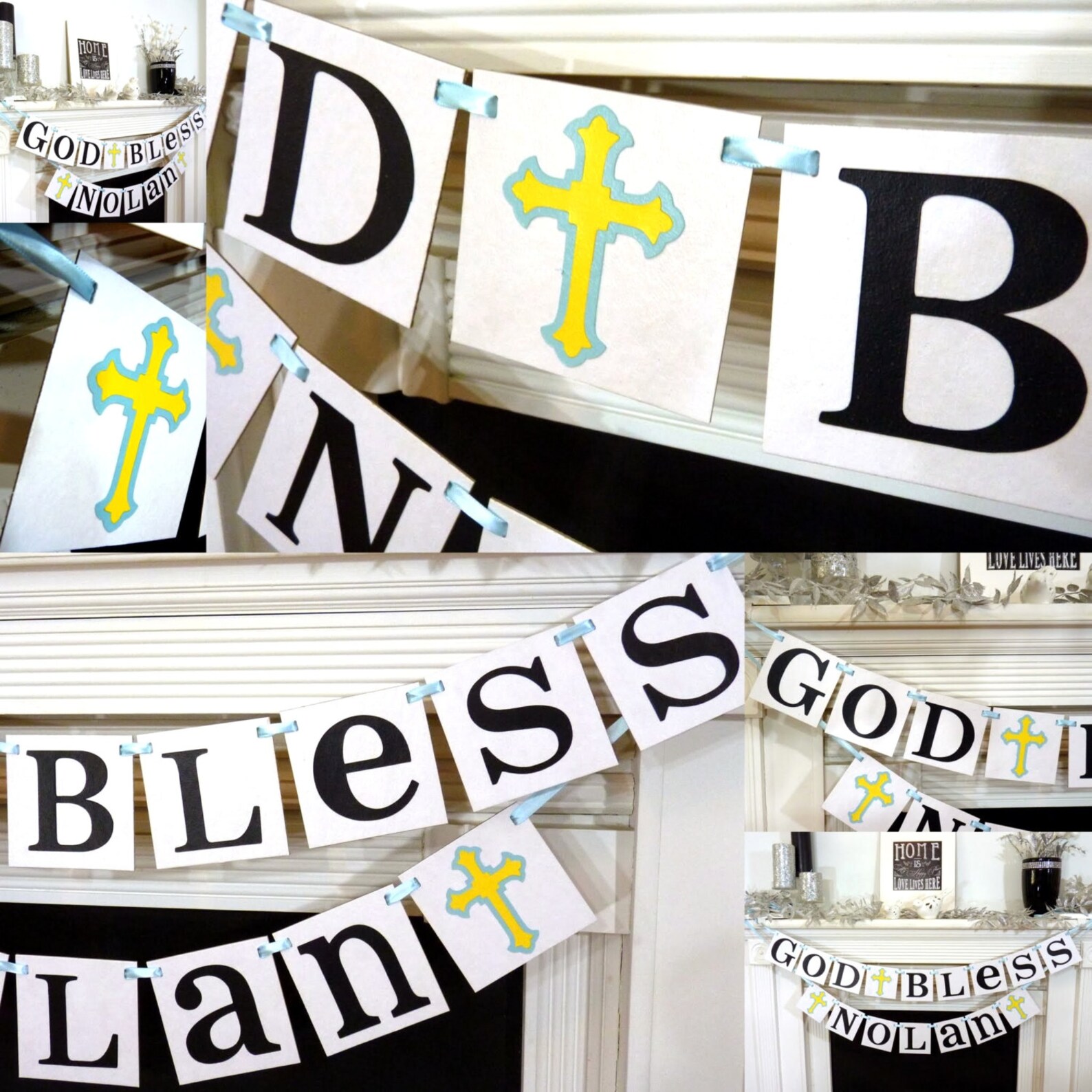 God Bless This Child / Baby Shower Decoration / Christening Banner ...