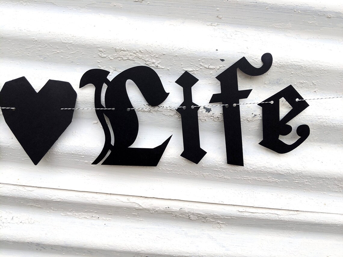 RIP Single Life Banner ∙ Bride to Be Banner ∙ Goth Bridal Shower ∙ ...