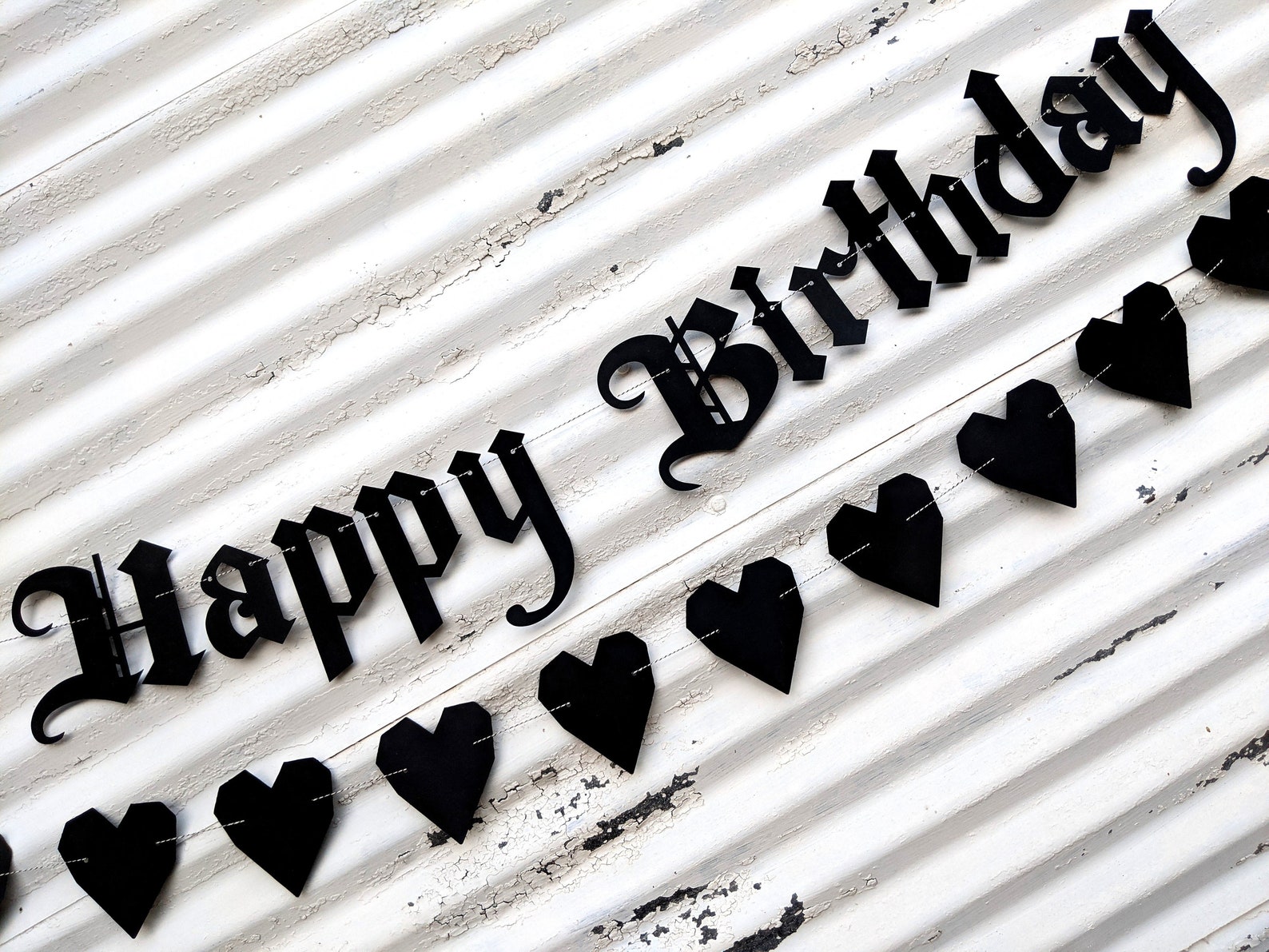 Happy Birthday Banner ∙ Gothic Letters ∙ Emo Banner ∙ Old English ...