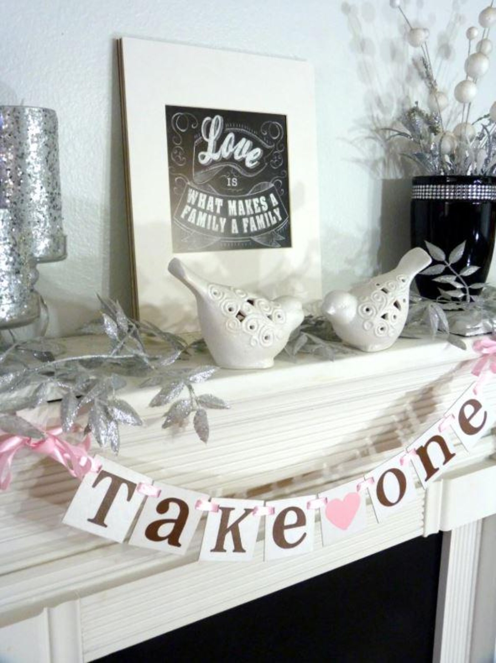 Mini-sized "take One" Banner, Wedding Garland, Wedding Banner ...