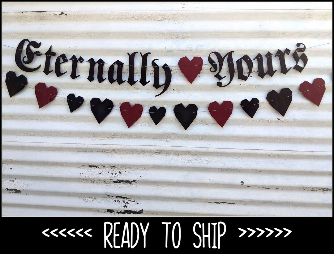 Eternally Yours Banner ∙ Wedding Banner∙ Gothic Letters / Goth Sign ∙ ...