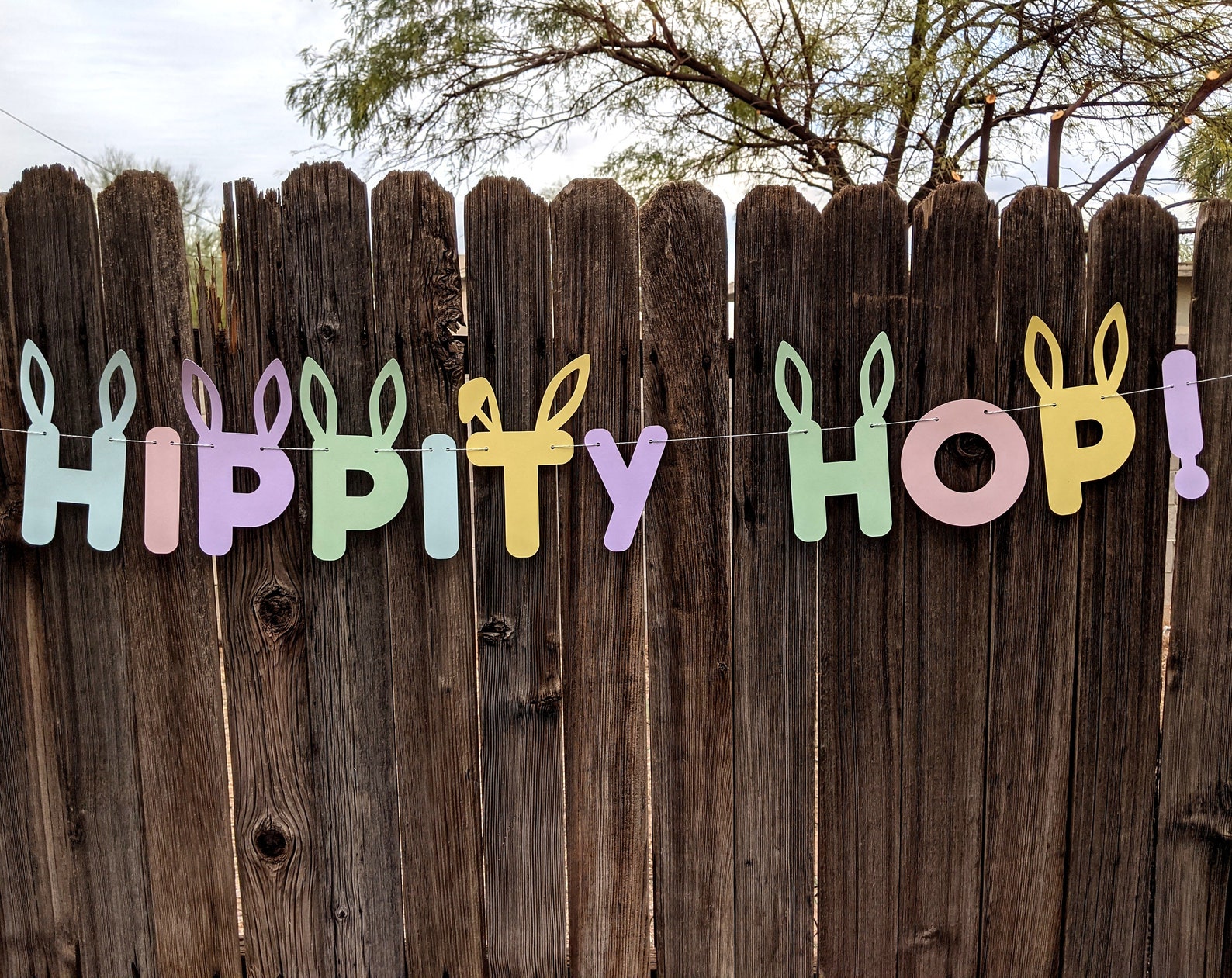 Happy Easter Banner Hippity Hop Banner Easter Decoration - Etsy