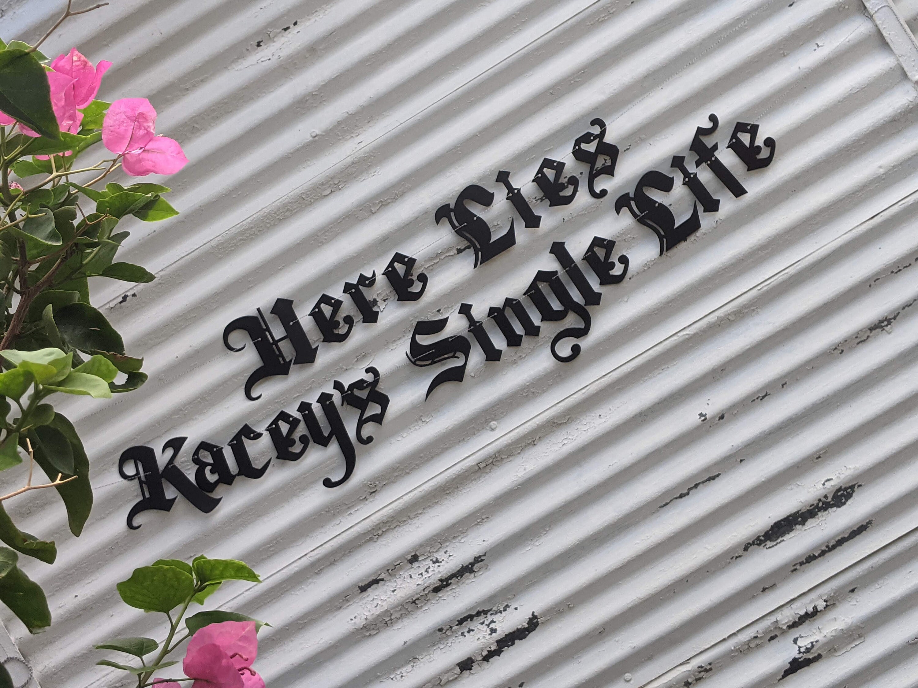 Custom Here Lies Single Life Banner Goth Bridal Shower - Etsy