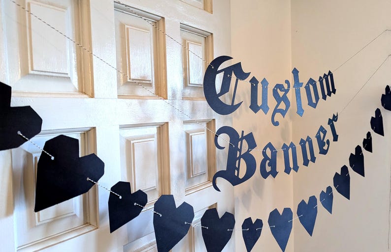 Custom Goth Banner - Blackletter, Old English - Personalized & Pre ...