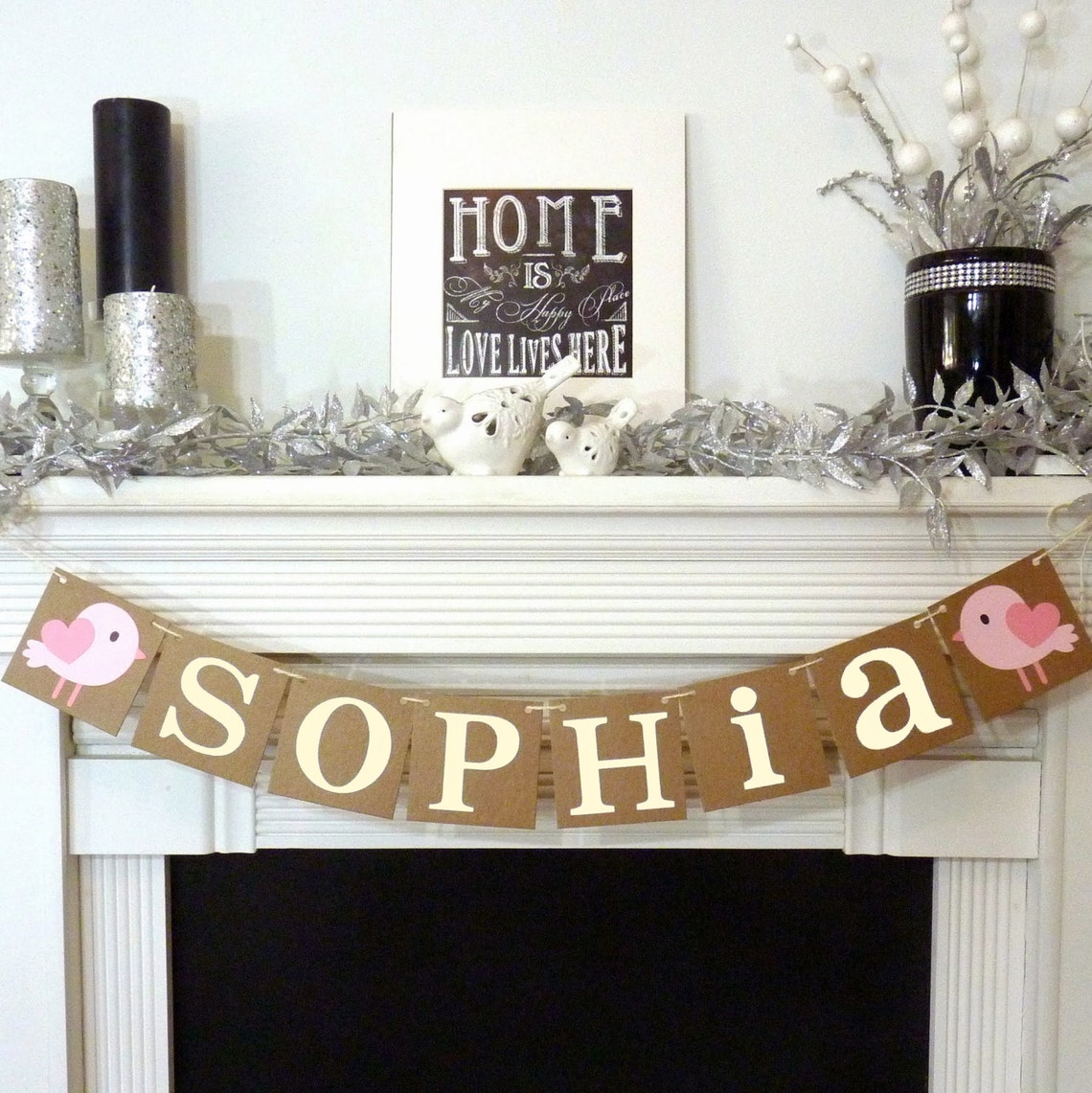 Baby Custom Name Banner / Baby Shower / Nursery Sign / - Etsy