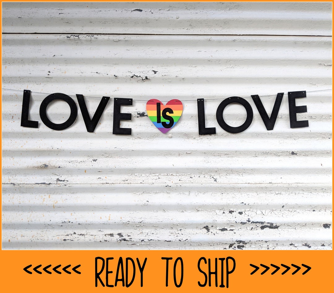 Rainbow Pride ∙ Love is Love Banner ∙ Party Decor ∙ Rainbow Party ...