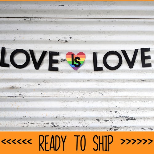 Rainbow Pride Love Banner LGBTQ Rainbow Party Decor Pride - Etsy
