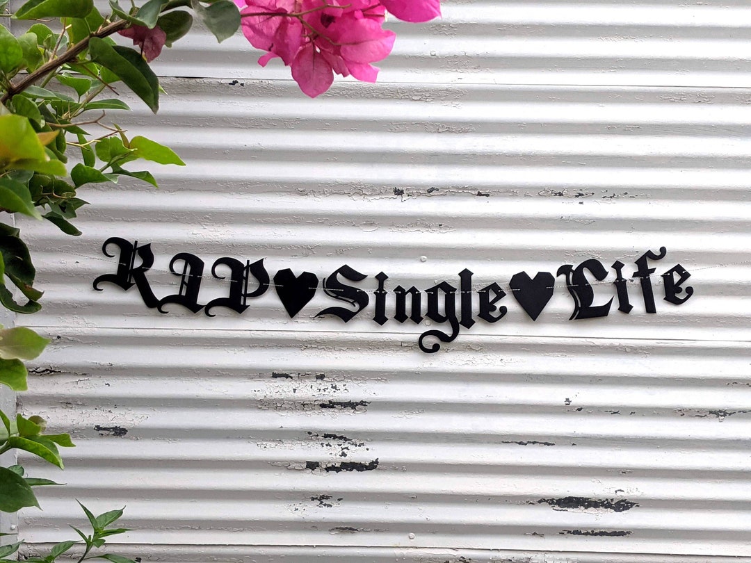 RIP Single Life Banner ∙ Bride to Be Banner ∙ Goth Bridal Shower ∙ ...