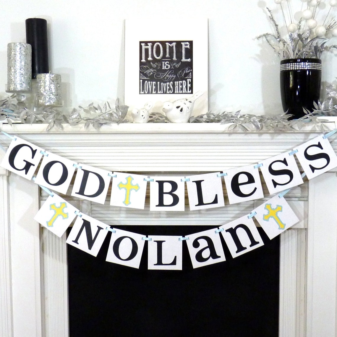 God Bless This Child / Baby Shower Decoration / Christening Banner ...