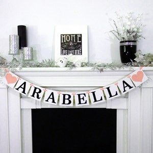 Custom Name Banner / Baby Shower Decoration / Kids Room Decor / Child's ...