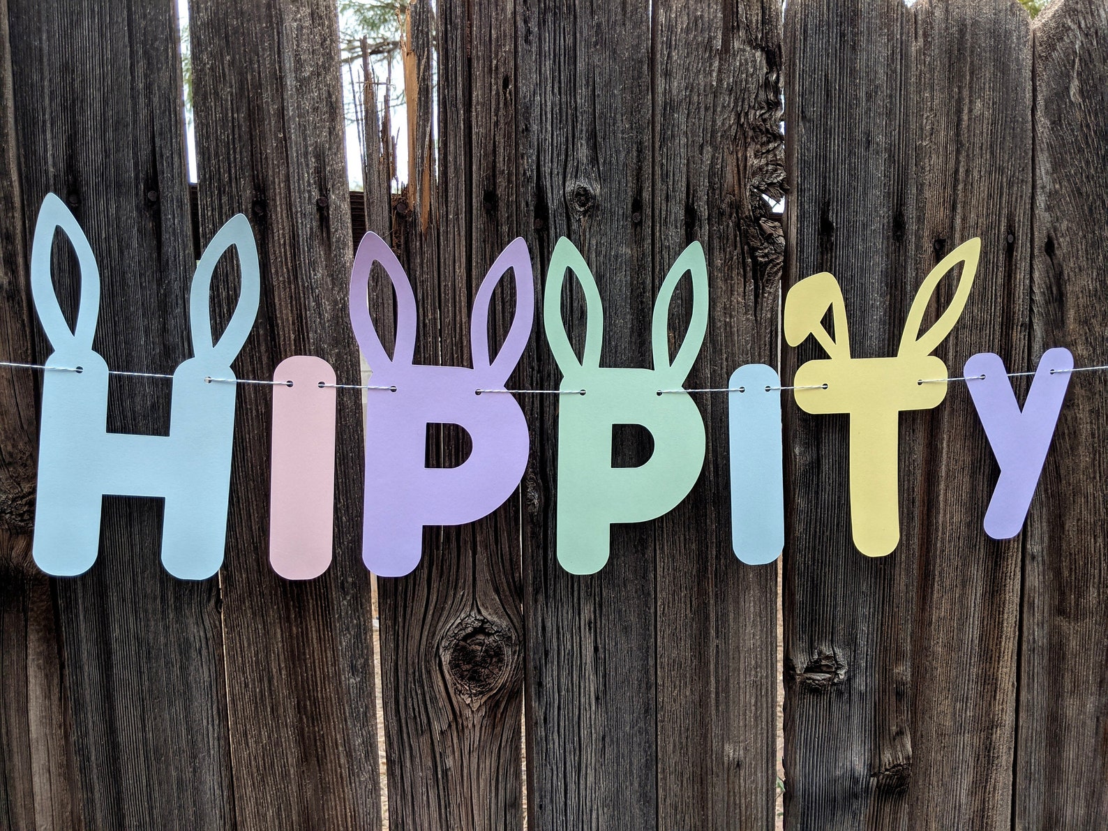 Happy Easter Banner Hippity Hop Banner Easter Decoration - Etsy