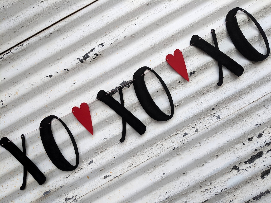 Valentine's Decor Banner XO XO XO Banner Valentine | Etsy
