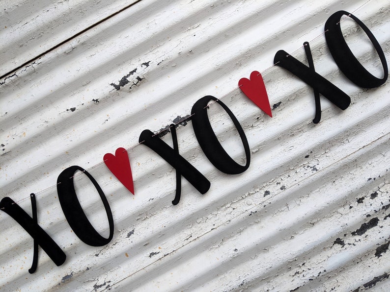 Valentine's Decor Banner XO XO XO Banner Valentine | Etsy