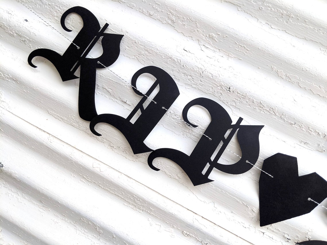 RIP Single Life Banner ∙ Bride to Be Banner ∙ Goth Bridal Shower ∙ ...