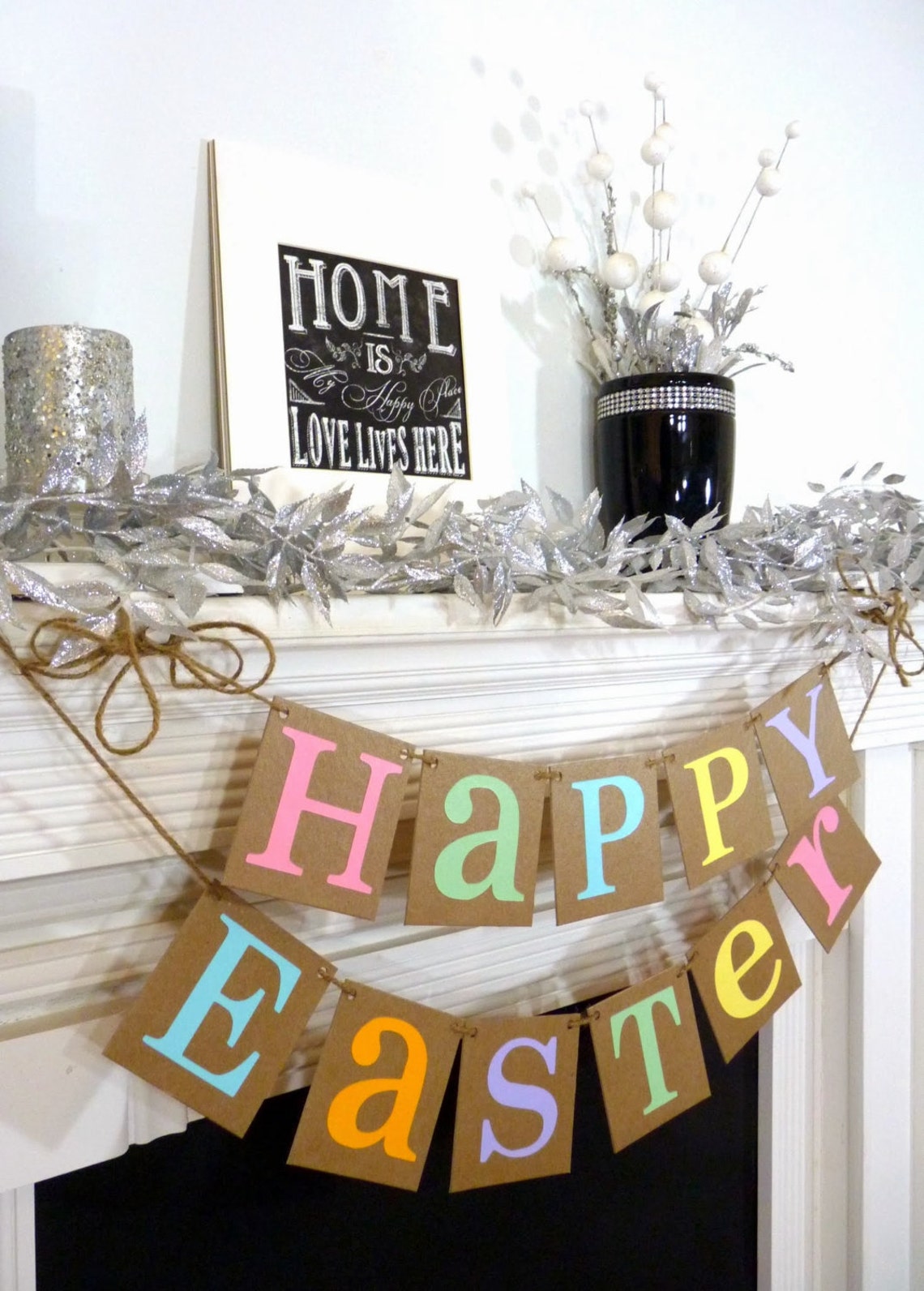 Happy Easter Decoration / Happy Easter Banner / Rustic /easter - Etsy