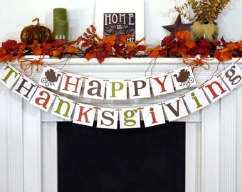 Thanksgiving Decorations Banner Give Thanks Sign | Etsy